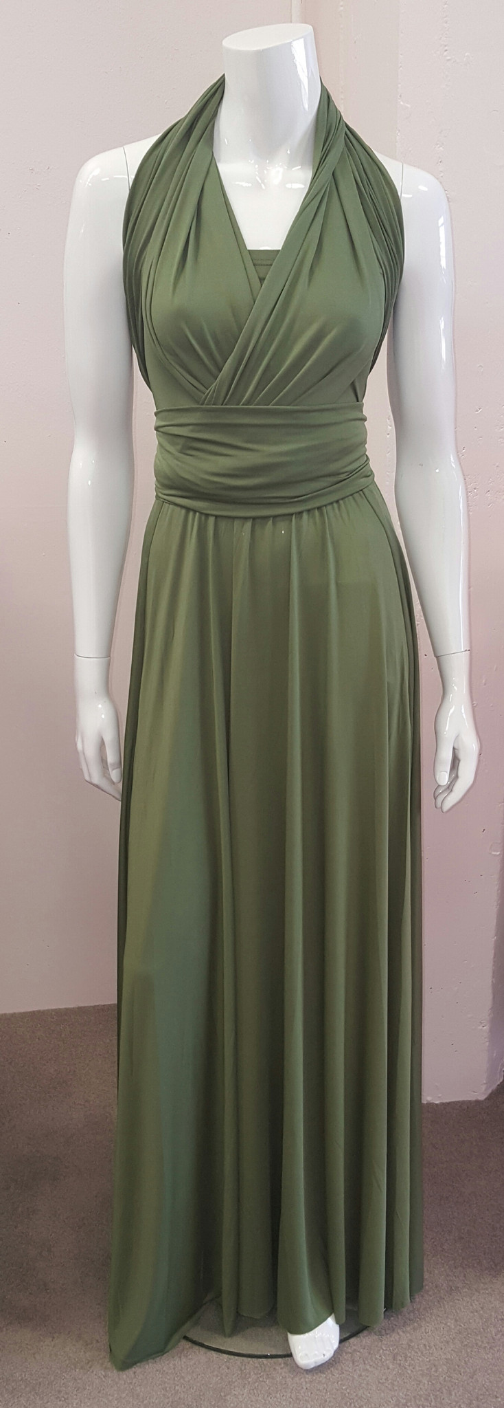 Olive Green Infinity Bridesmaid Dress – Budget Bridesmaid UK Shopping
